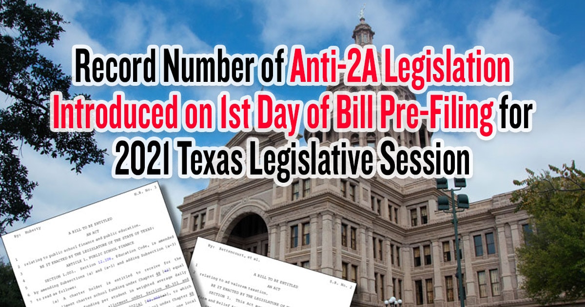 Record Number of Anti-2A Legislation Introduced on 1st Day of Bill Pre ...